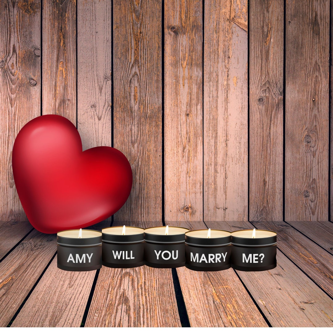 Personalized Marriage Proposal Candles Custom Will You Marry Me Candle ...