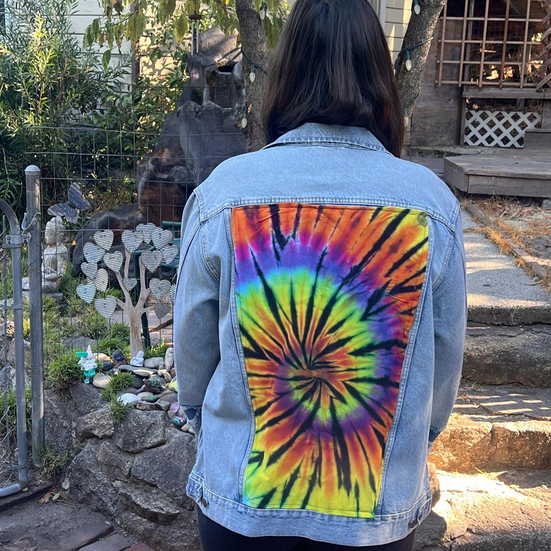 Tie Dye Denim Jacket - Etsy