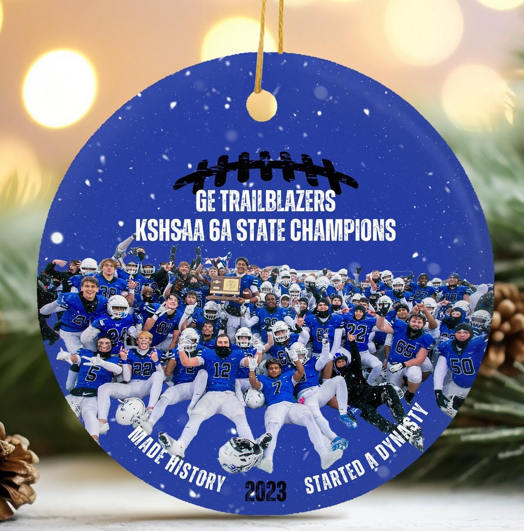Football State Championship Ornament, Customized Football Team Ornament ...