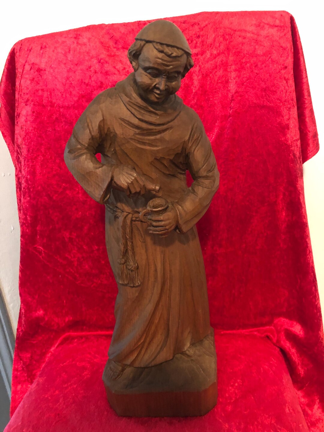 Monk, Wooden Figure, Hand-carved - Etsy