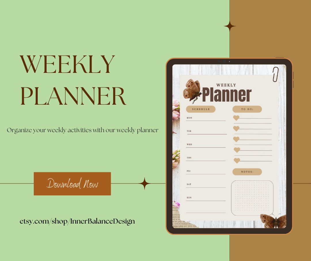 Weekly Planner Goodnotes Template, Dark Mode Weekly Planner, Hourly ...