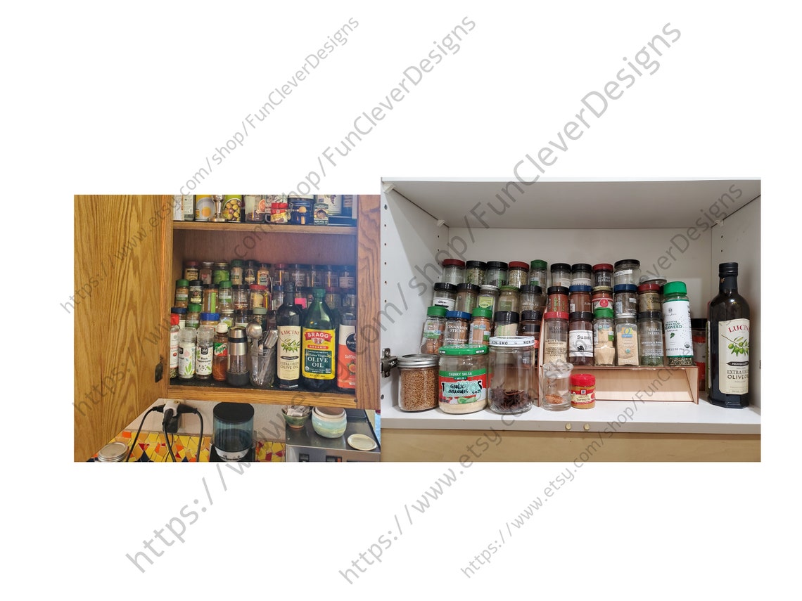 4 Tiered Spice Rack. Laser Cut Design Digital Files. Unique Design ...
