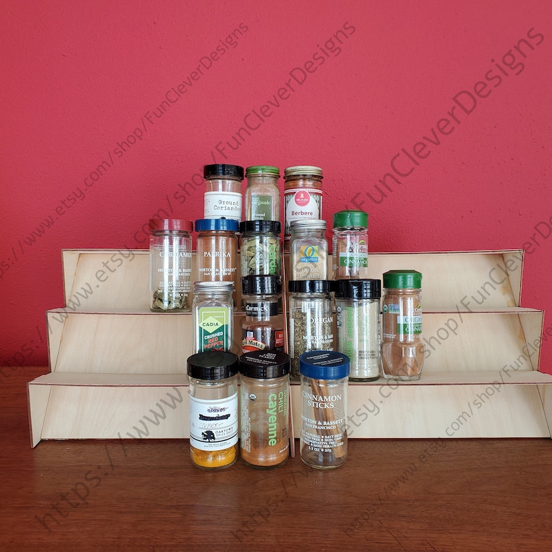 Wood Tier Shelf Spice Rack - Etsy