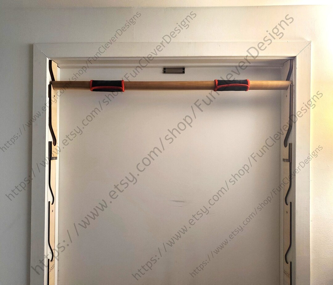 Low Profile Doorway Pull up / Push up Bar With Adjustable Bar Heights ...