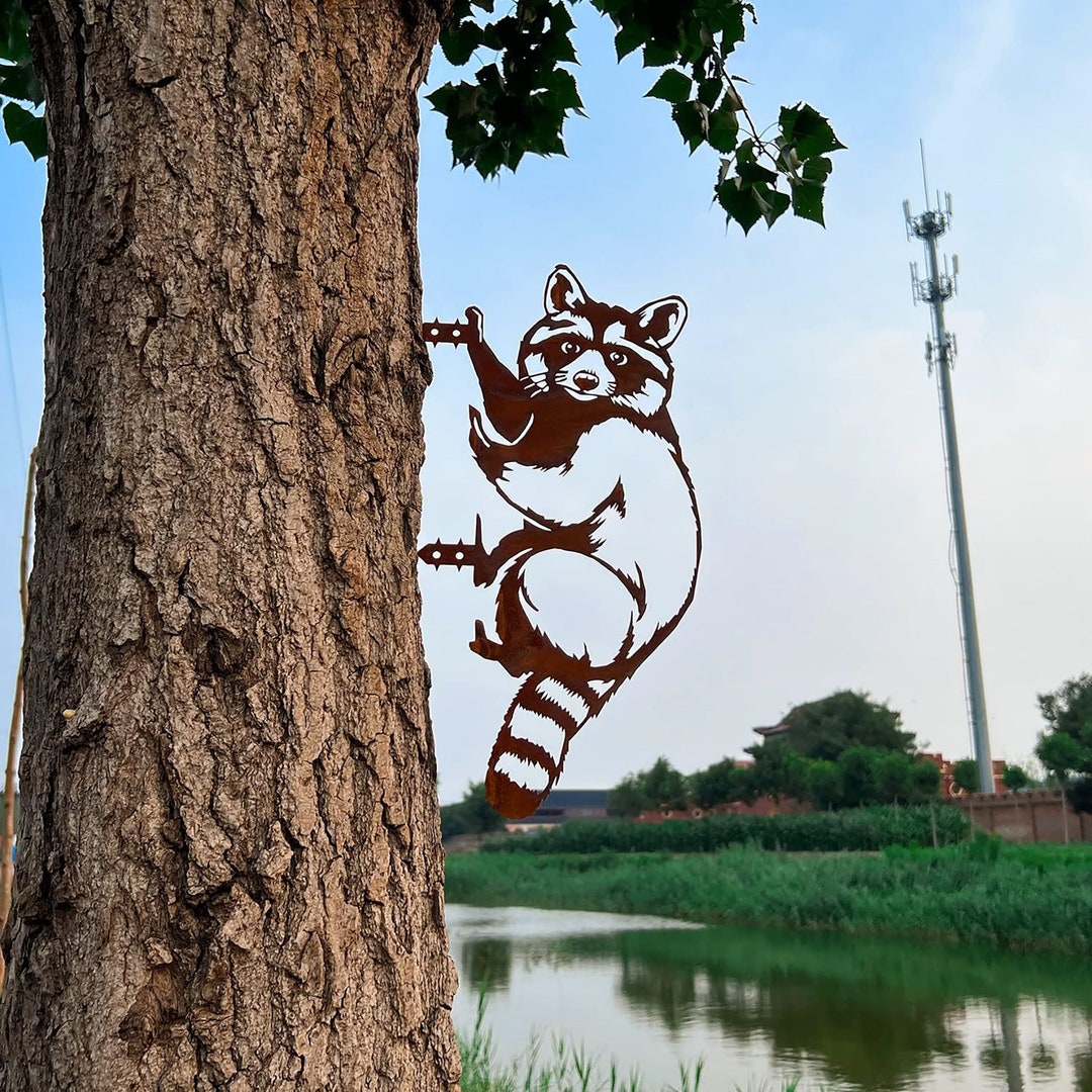 Raccoon Tree Spike DXF and SVG, Raccoon Svg, Raccoon Sign, CNC Laser ...