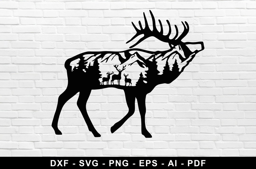 Reindeer DXF SVG Animals Cut File Laser Dxf for Plasma - Etsy