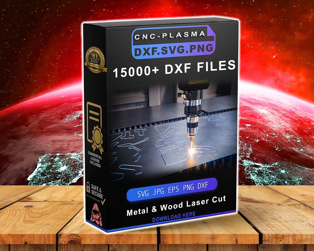 15000 DXF Files for Plasma Laser CNC Machines. Dxf, Svg, Cdr, Eps, Png ...