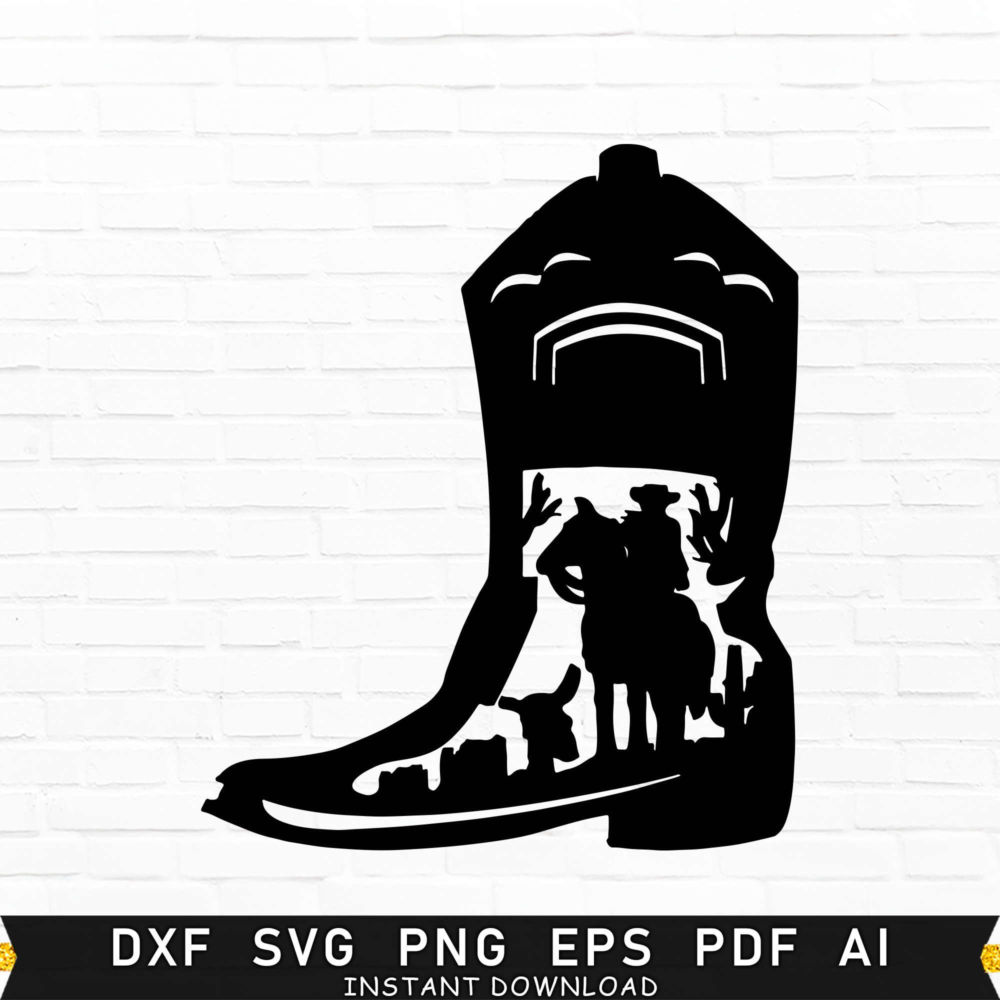 Cowboy Boots Svg Horse DXF Western Png Wild West Clip Art - Etsy