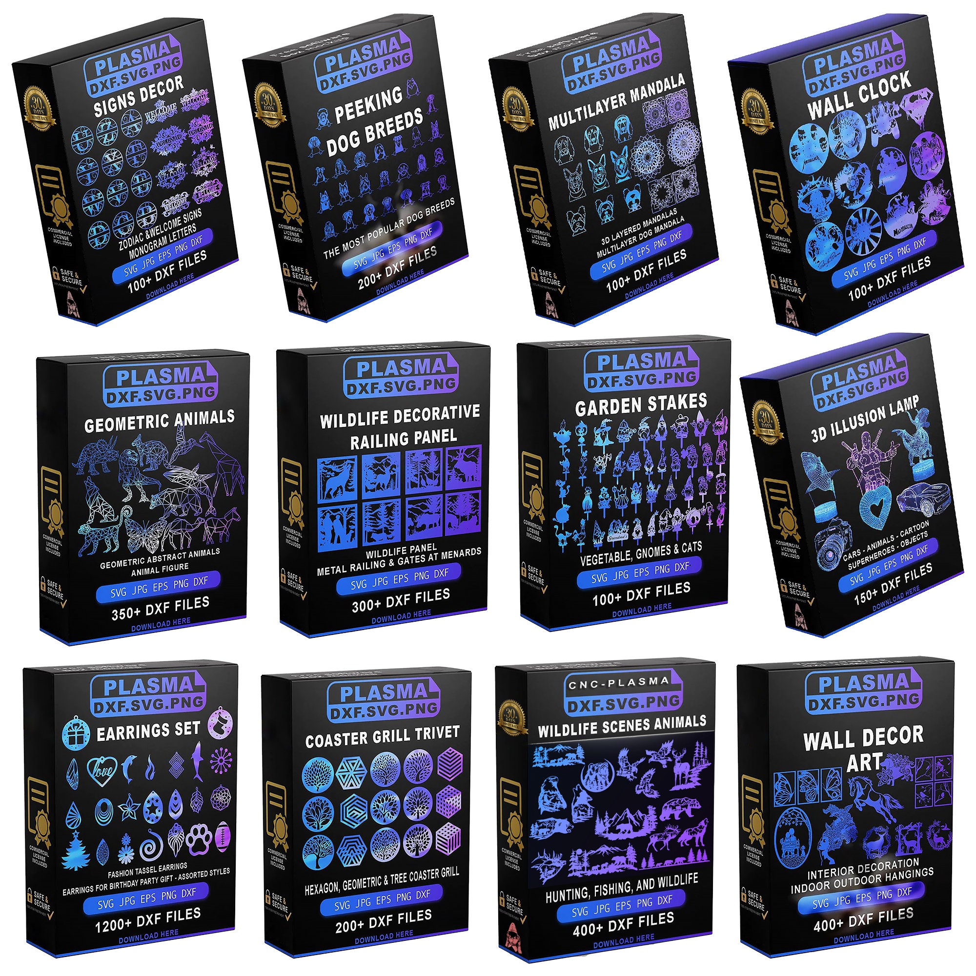 17500 DXF-Dateien für Laser, Laser-Cut-Design-Dateien, DXF-Dateien für ...