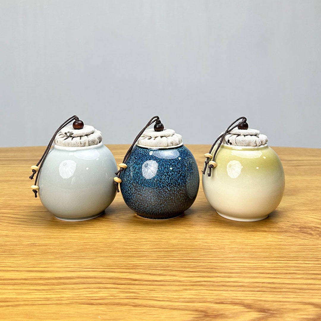 Small Ceramic Tea Canister for Storage Tea - Etsy