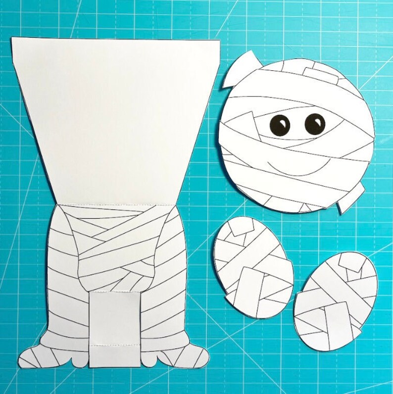 Cute Halloween Mummy 3D Printable Craft Activity for Kids, Digital ...