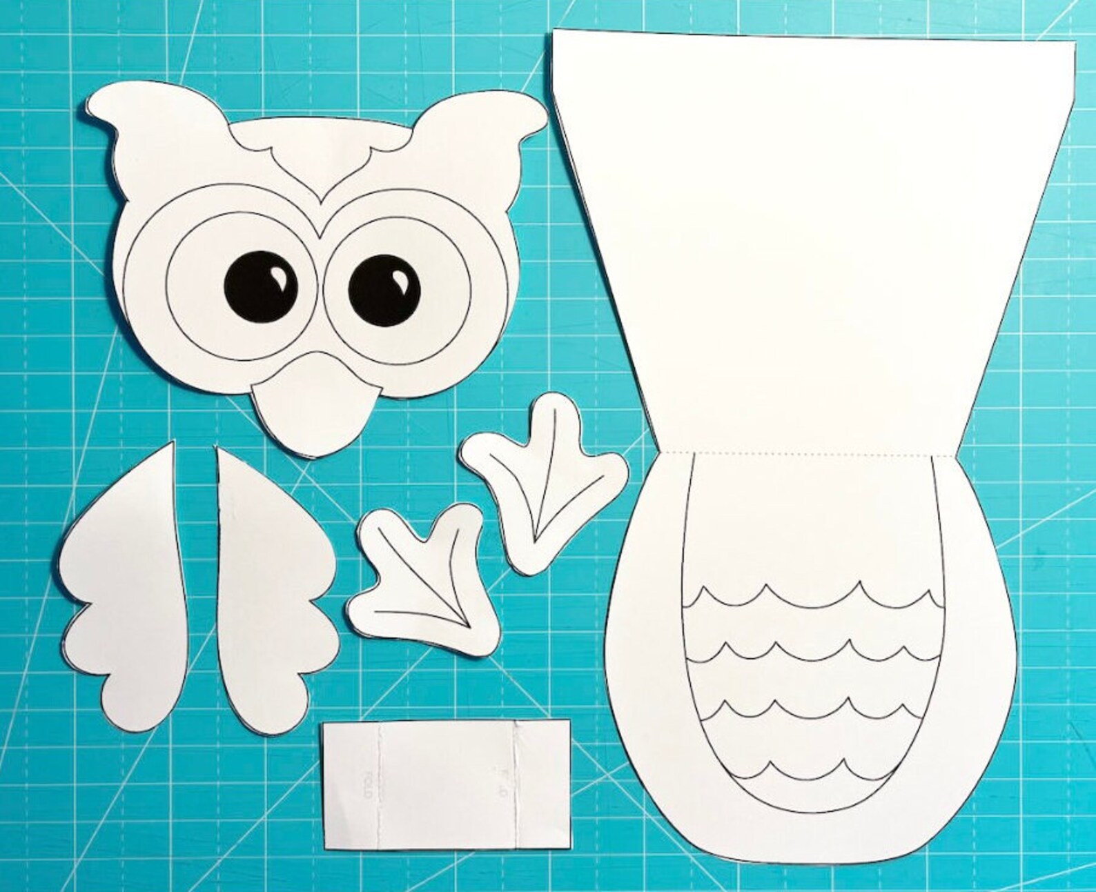 Printable 3D Paper Owl Coloring Craft Activity for Kids - Etsy