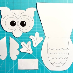 Printable 3D Paper Owl Coloring Craft Activity for Kids - Etsy