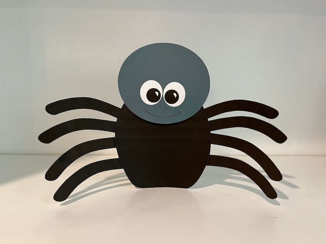 Spider Printable 3D Craft Activity for Kids, Digital Download Craft Kit ...