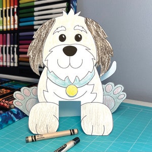 Puppy Dog Coloring Paper Craft Activity (digital Download) - Etsy