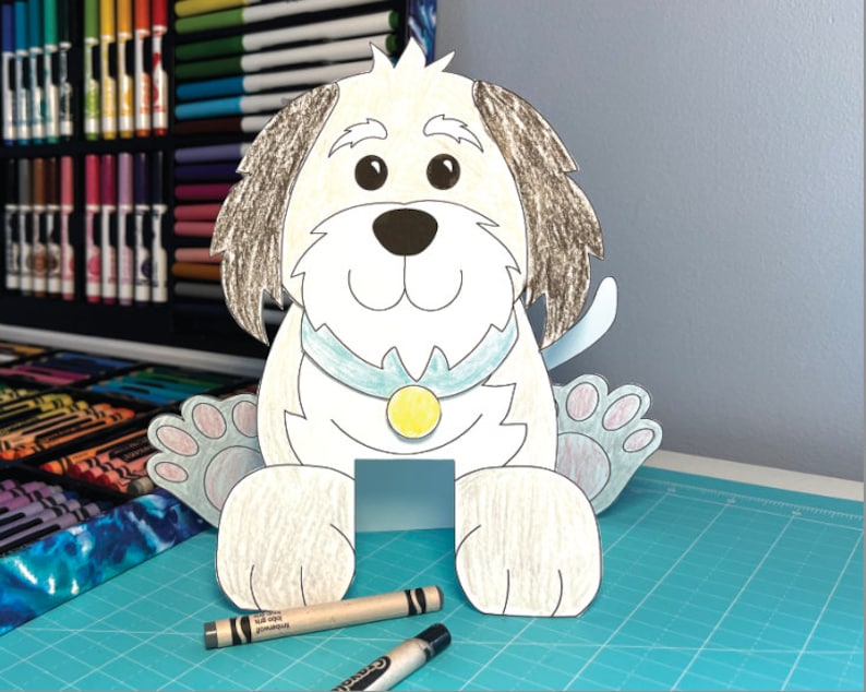 Puppy Dog Printable Coloring Activity for Kids, Digital Download ...