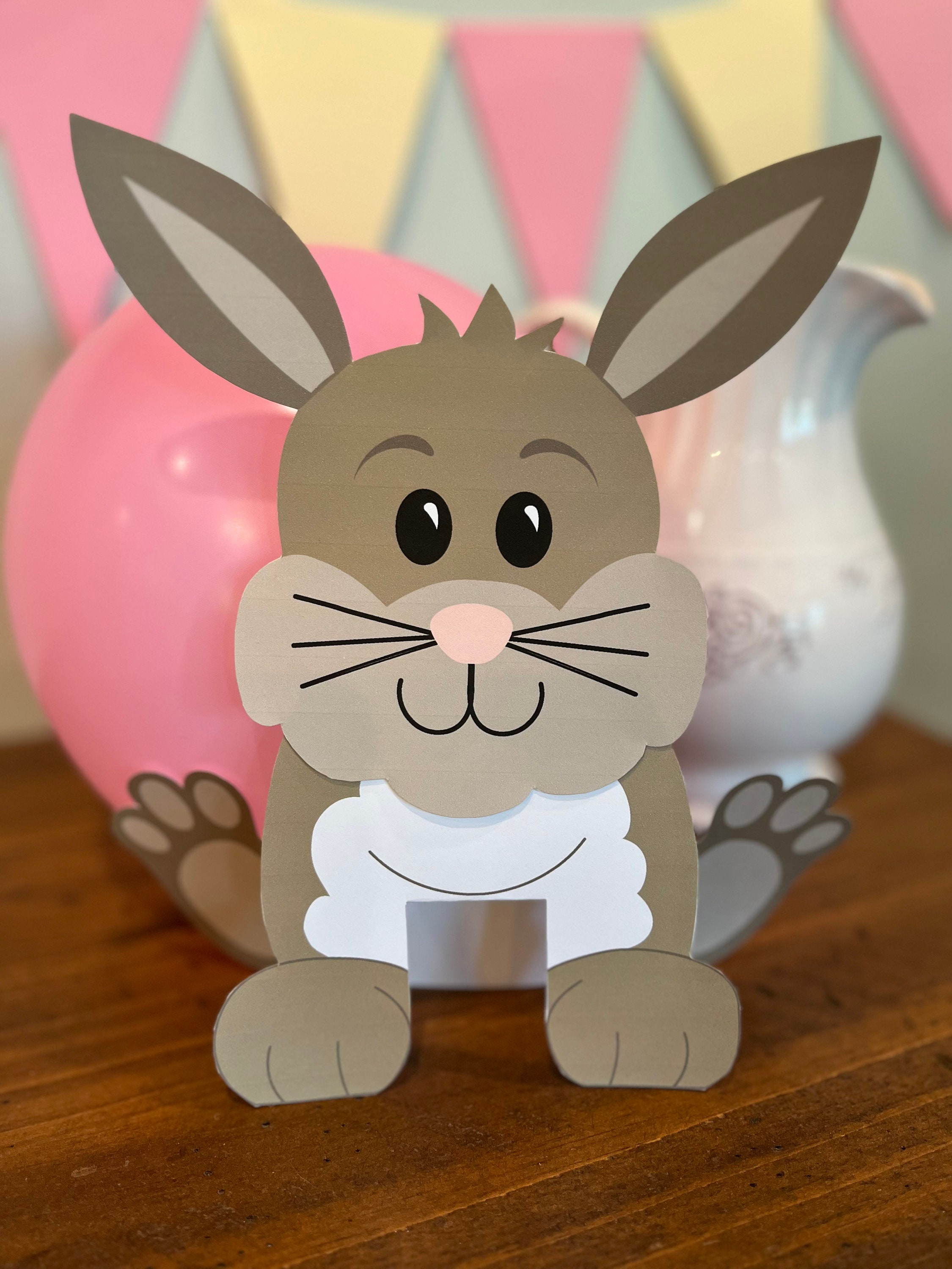 Bunny Rabbit Printable 3D Craft Activity for Kids, Woodland Animals 3D ...