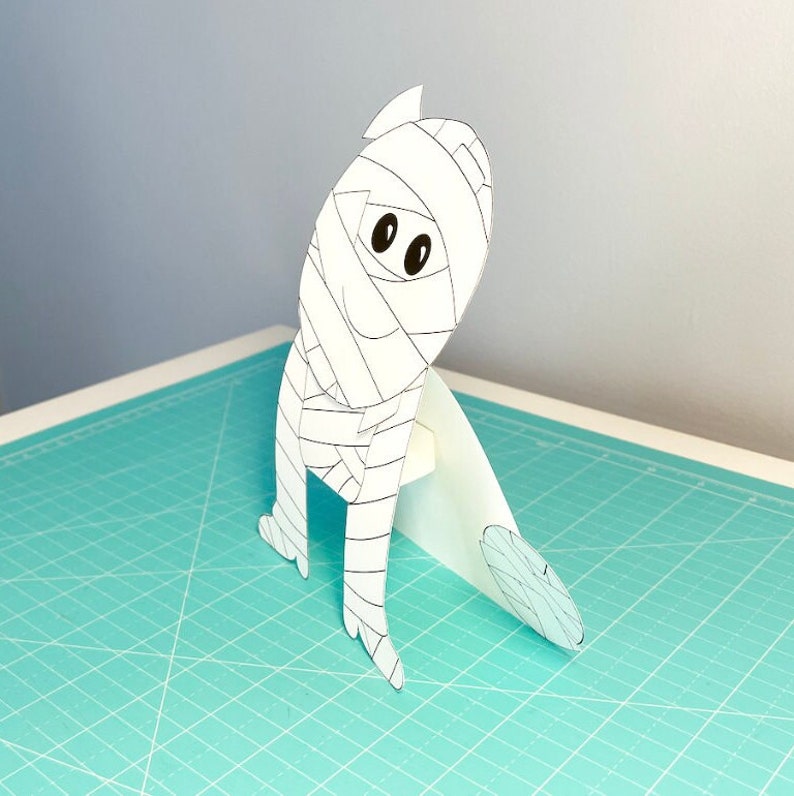 Cute Halloween Mummy 3D Printable Craft Activity for Kids, Digital ...