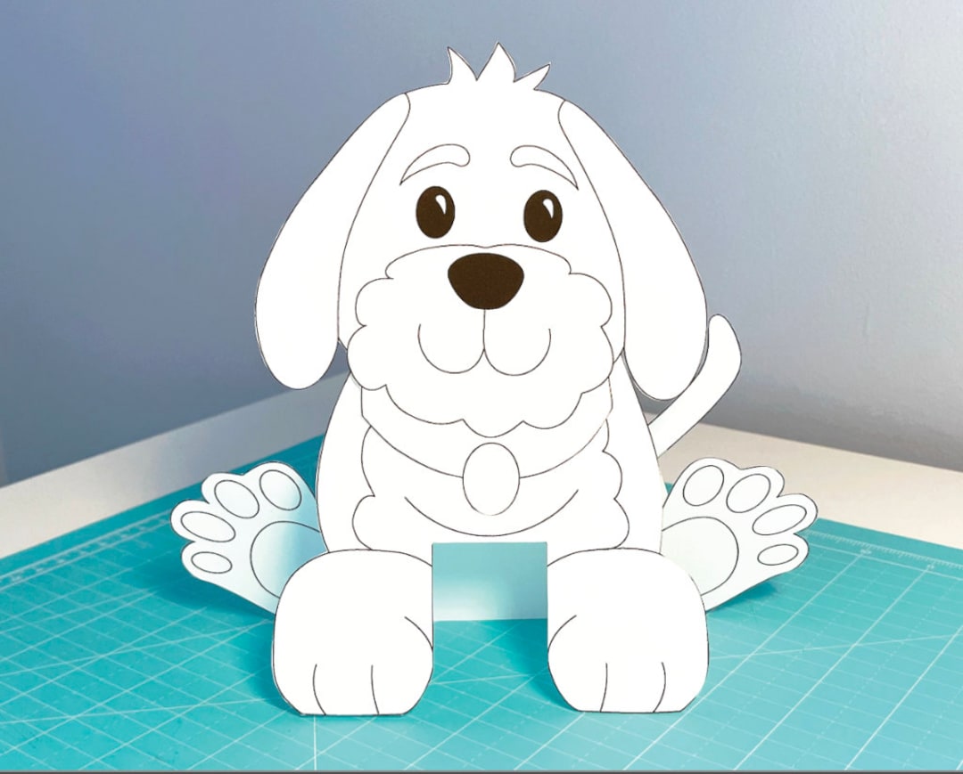 Puppy Dog Printable Coloring Activity for Kids, Digital Download ...