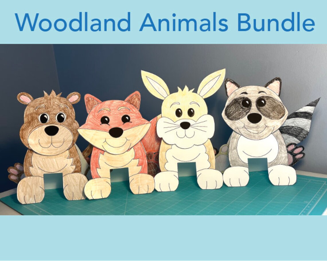 Woodland Animals 3D Paper Printable Craft Activity - Etsy