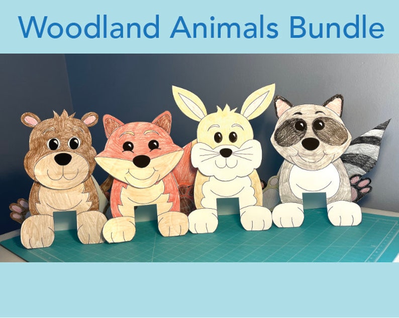 Woodland Animals 3D Paper Printable Craft Activity - Etsy