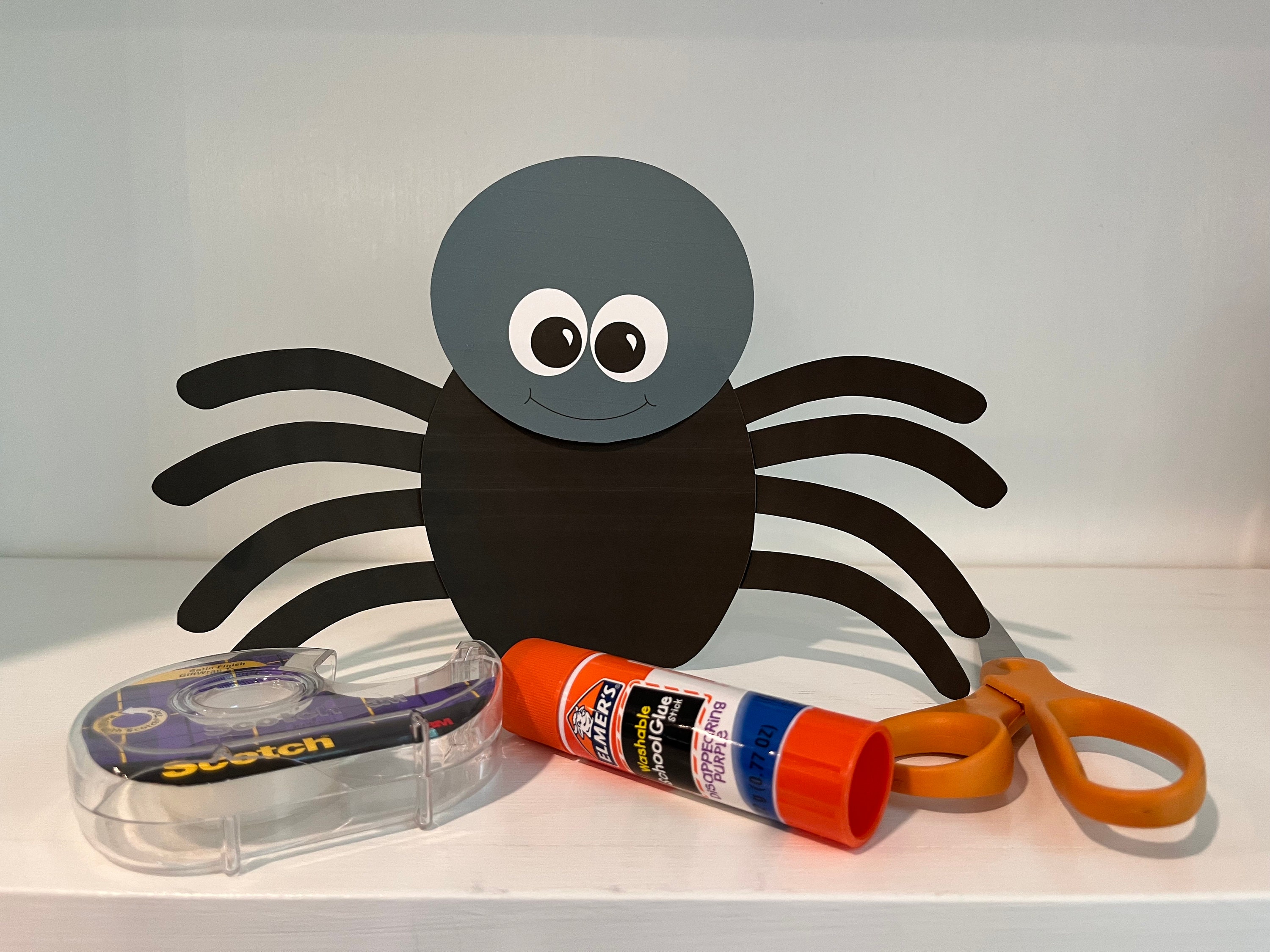 Spider Printable 3D Craft Activity for Kids, Digital Download Craft Kit ...