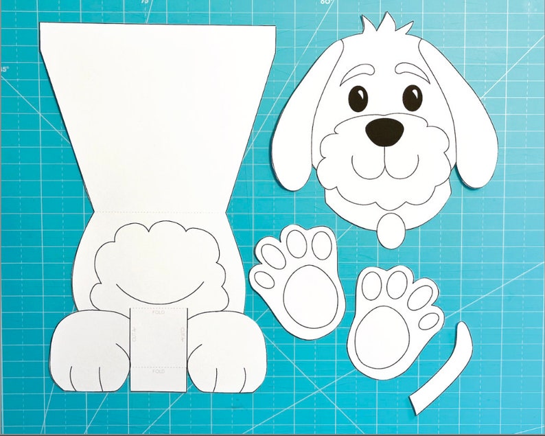 Puppy Dog Printable Coloring Activity for Kids, Digital Download ...