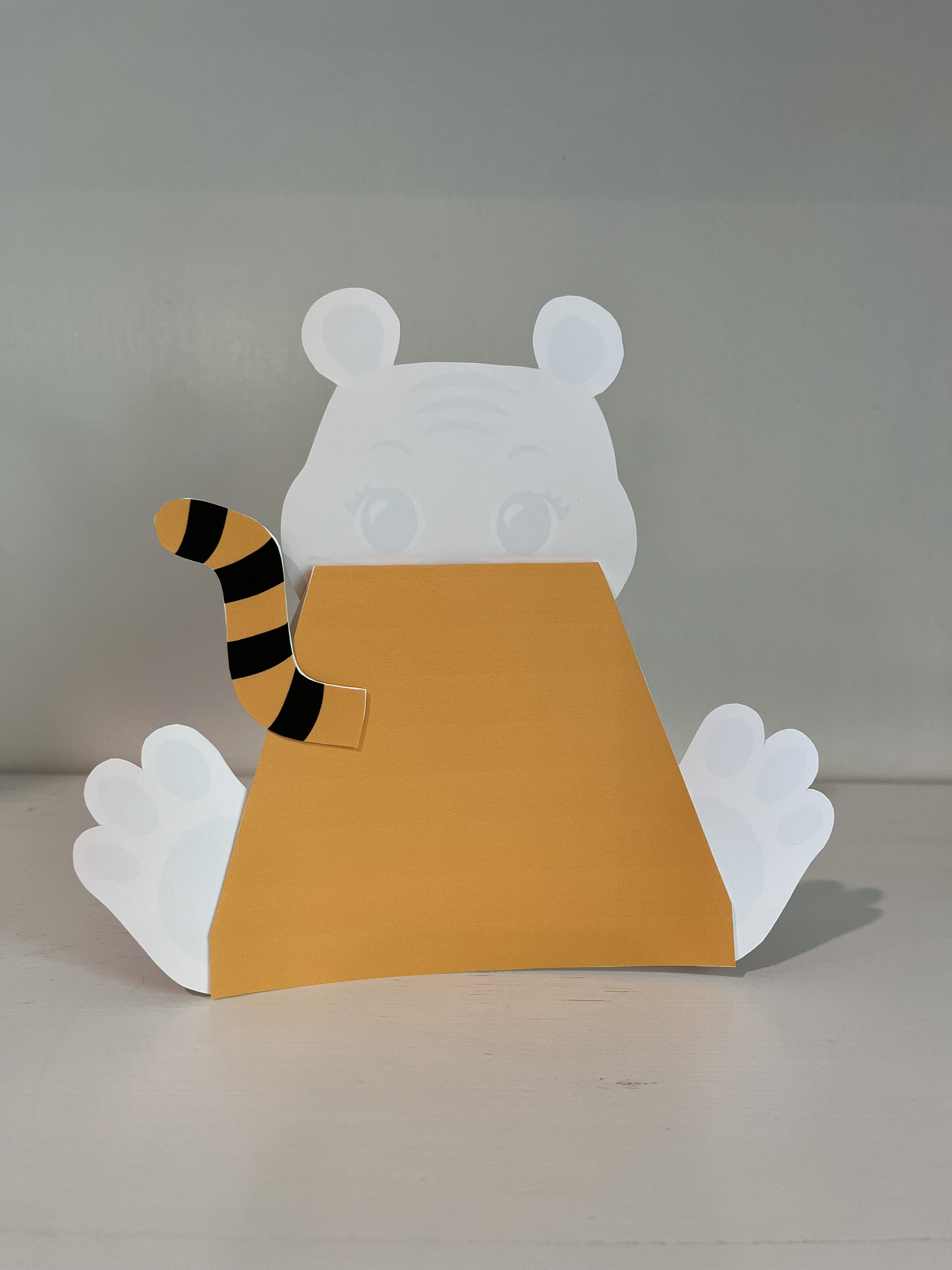 3D Paper Tiger Craft, Printable Animal Activity (digital Download) - Etsy
