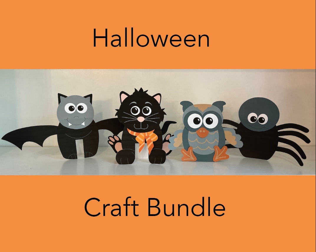 Halloween Printable 3D Craft Activity for Kids, Digital Download Craft ...