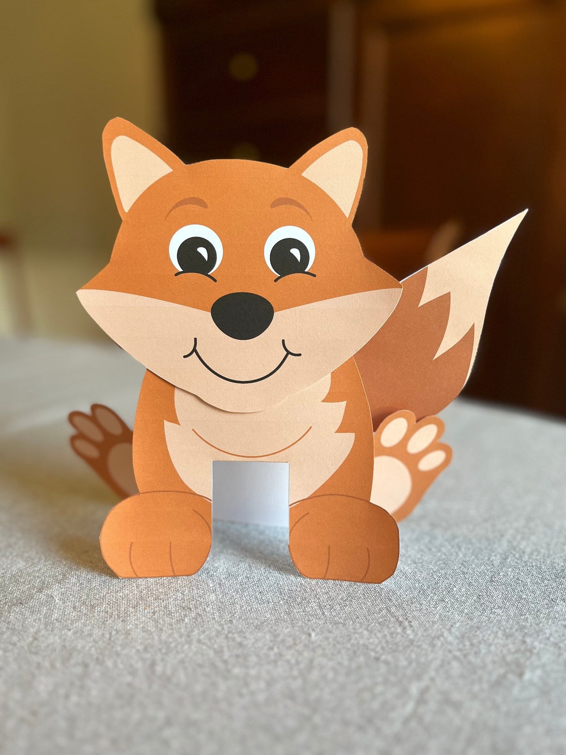 Fox Printable 3D Craft Activity for Kids, Woodland Animals 3D Party and ...