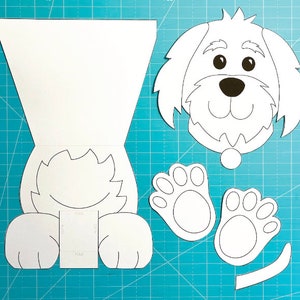 Puppy Dog Coloring Paper Craft Activity (digital Download) - Etsy