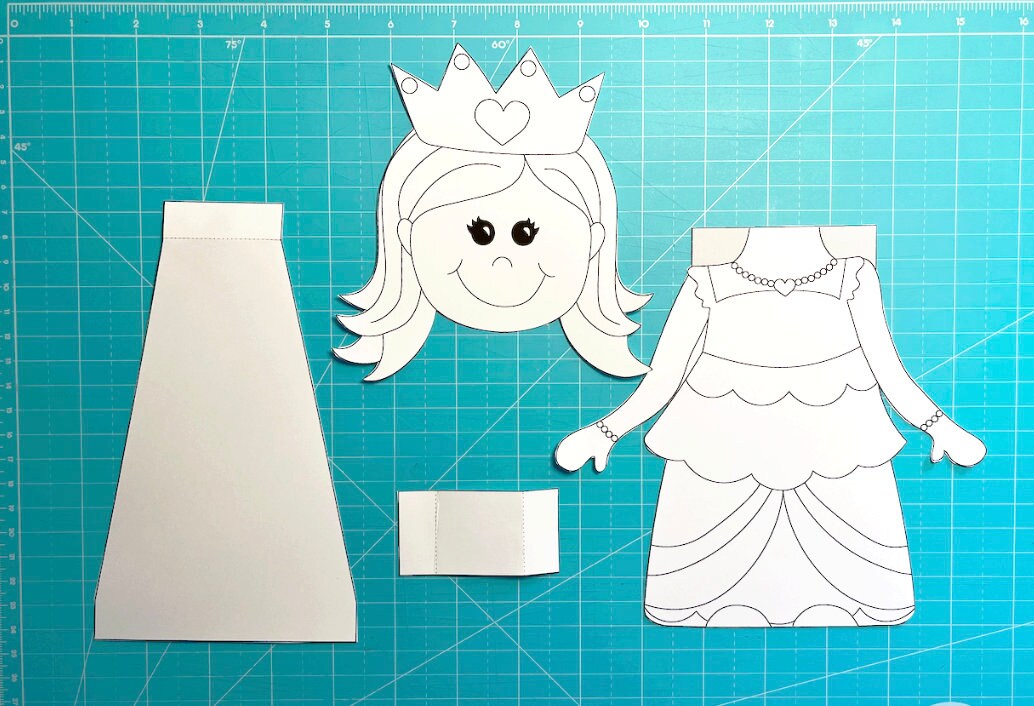 Princess Printable Coloring Activity for Kids, Digital Download ...