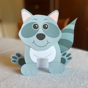 Raccoon Printable Craft Activity for Kids, Woodland Creatures 3D Party ...