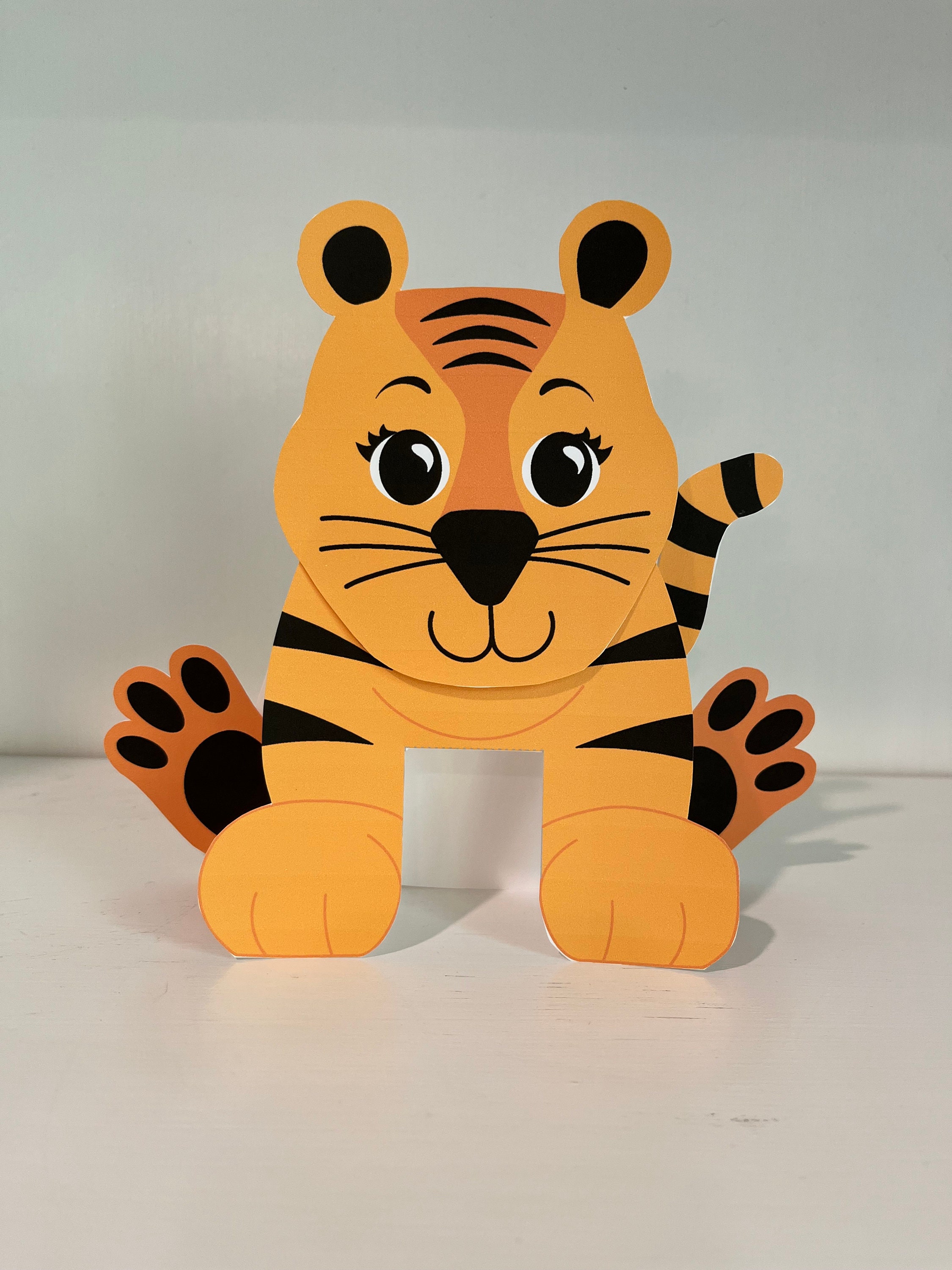 3D Paper Tiger Craft, Printable Animal Activity (digital Download) - Etsy
