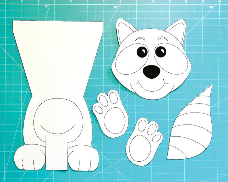 Raccoon Printable Coloring Activity for Kids, Digital Download Coloring ...