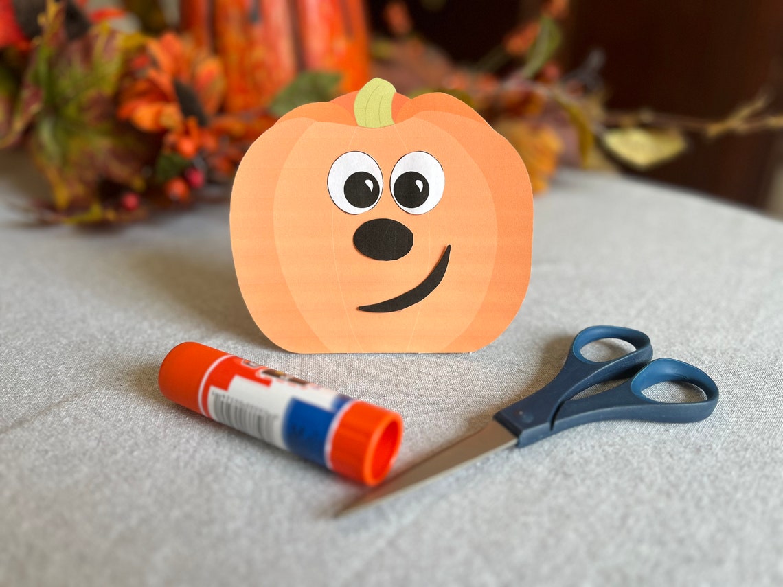 Pumpkin Printable 3D Craft Activity for Kids, Digital Download Jack-o ...