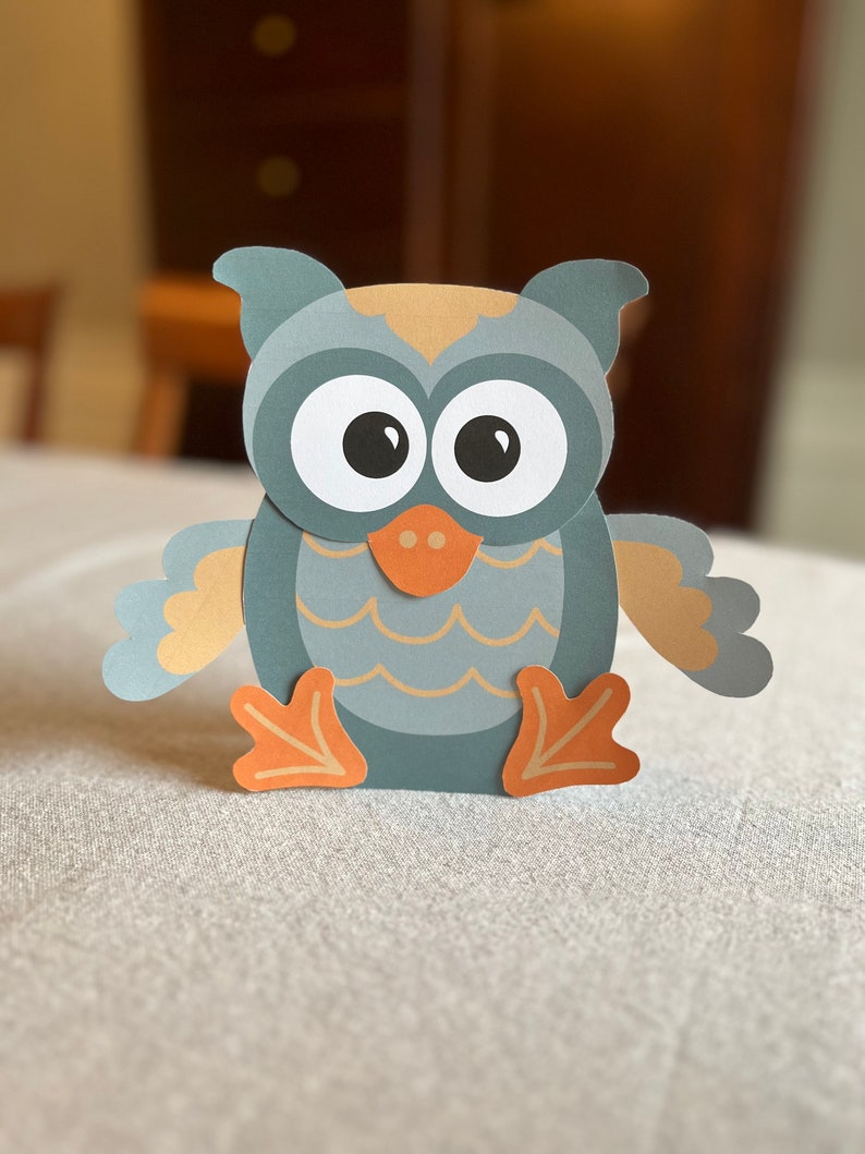 Owl Printable Craft Activity for Kids, Digital Download Party ...