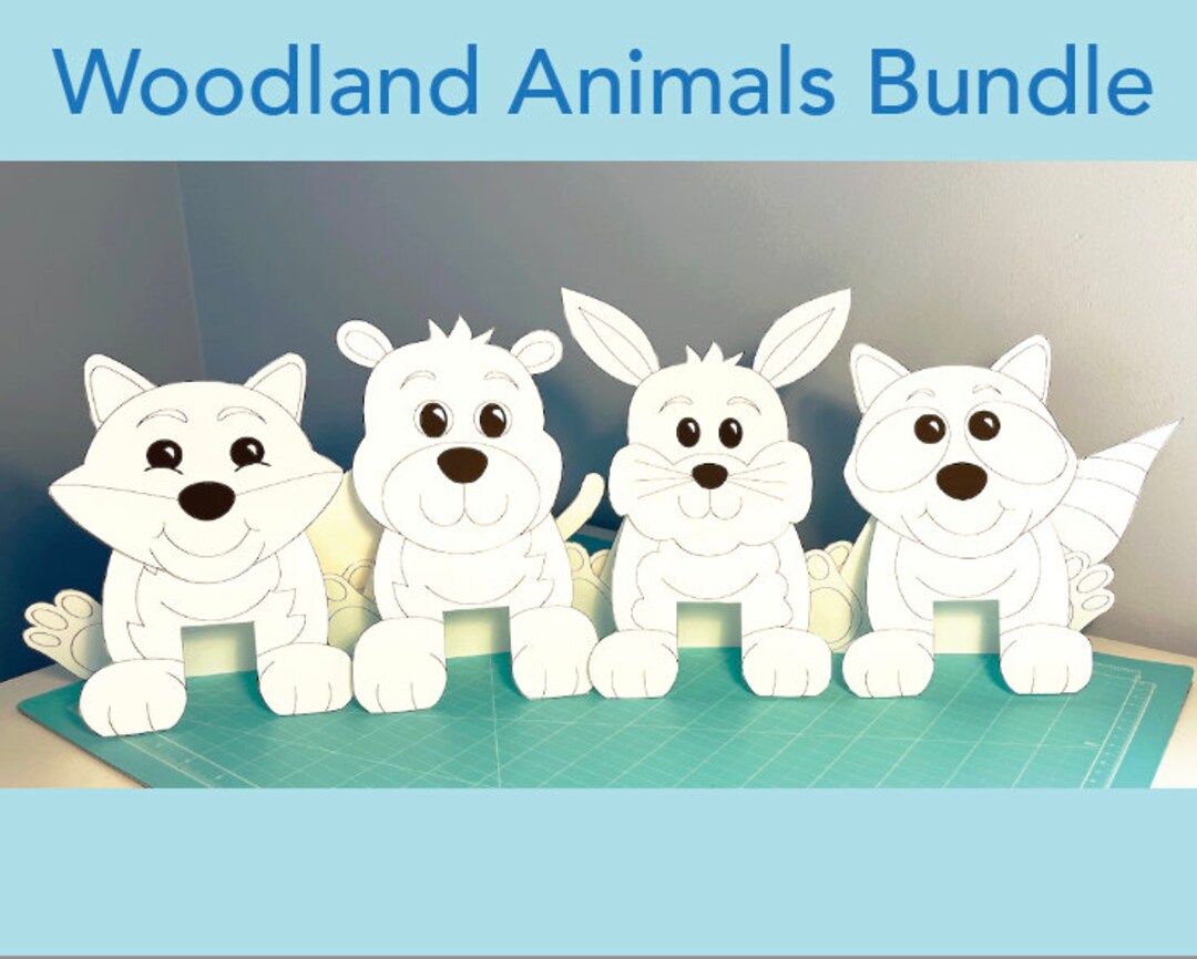 Woodland Animals 3D Paper Printable Craft Activity - Etsy