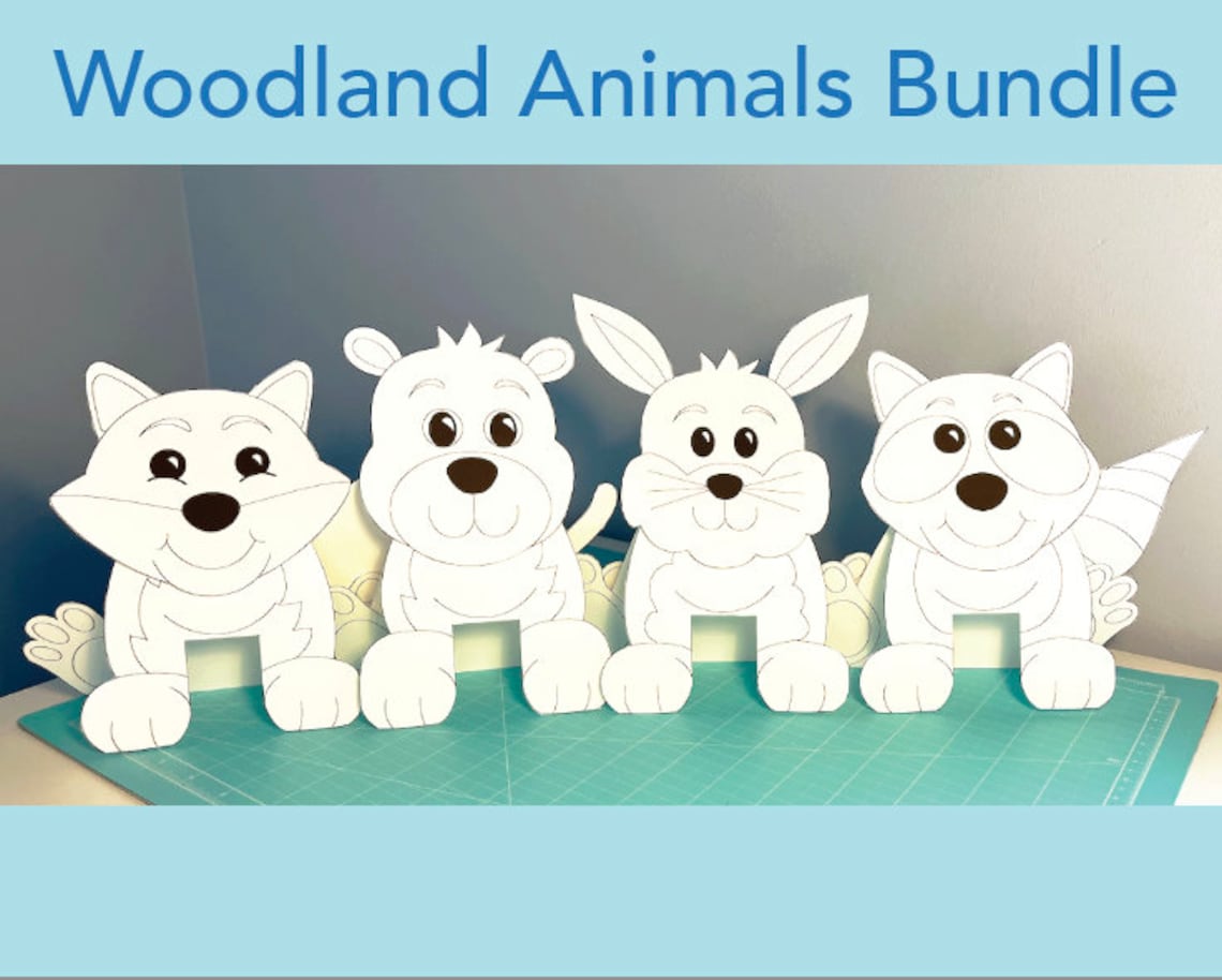 Woodland Animals 3D Paper Printable Craft Activity - Etsy