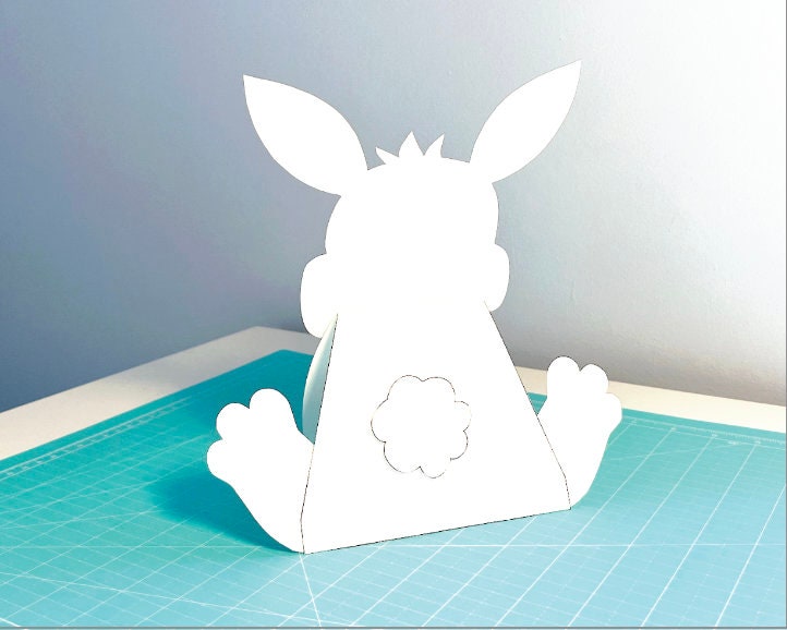 Bunny Rabbit Printable 3D Paper Coloring for Kids - Etsy