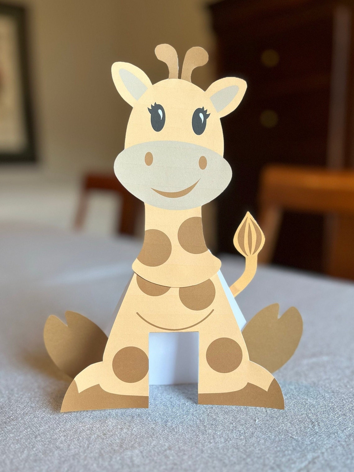 Giraffe Printable 3D Craft Activity for Kids, Digital Download Craft ...