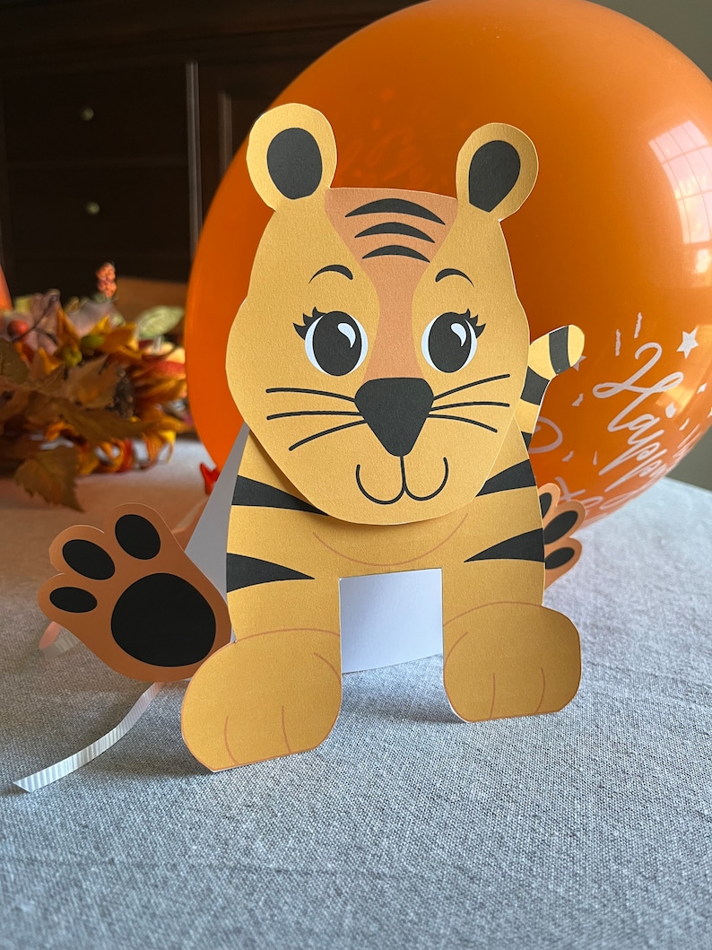Tiger Printable 3D Craft Activity for Kids , Digital Download Craft ...