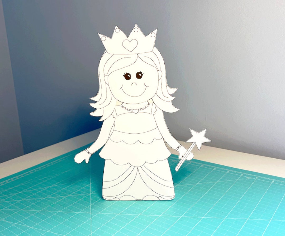 Princess Printable Coloring Activity for Kids, Digital Download ...