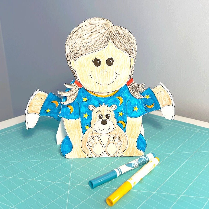 Pajama Party Printable Coloring Activity for Kids, Digital Download ...