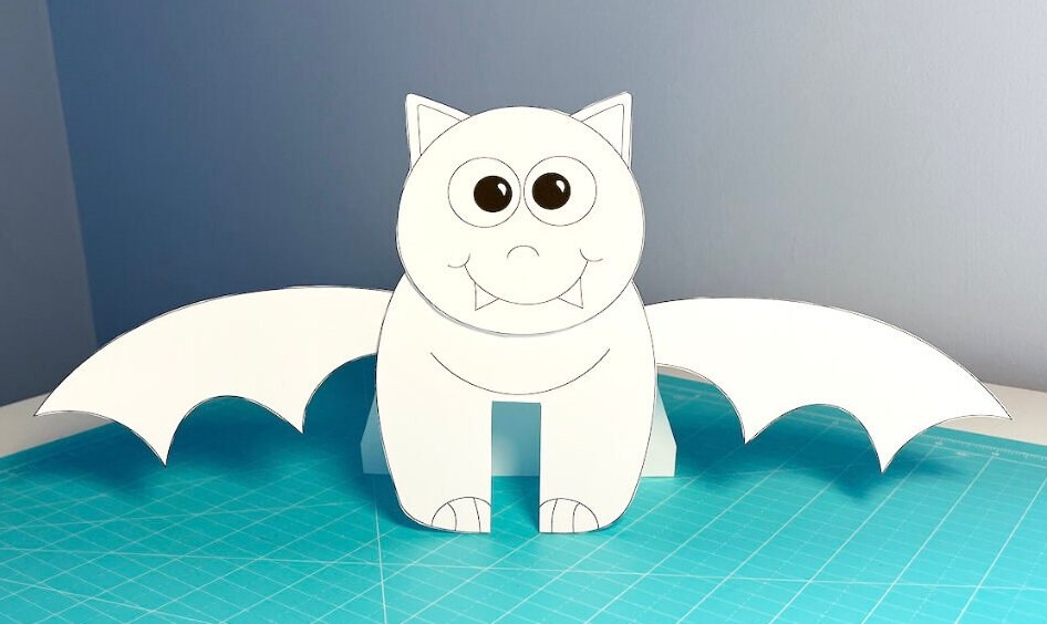 Printable Paper 3D Halloween Coloring Craft Activity for Kids - Etsy