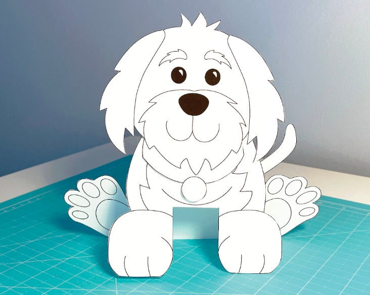 Puppy Dog Printable Coloring Activity for Kids, Digital Download ...