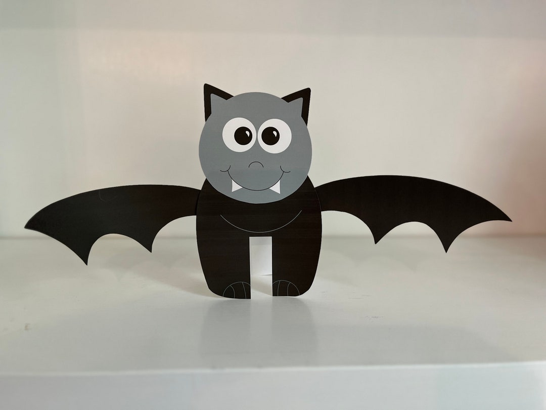Bat Printable 3D Craft Activity for Kids, Digital Download Craft Kit ...