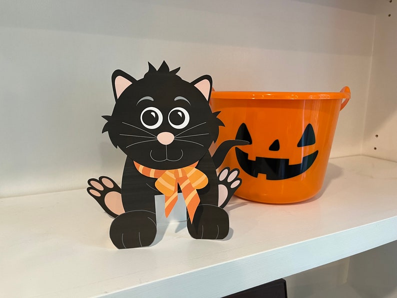 Black Cat Printable 3D Craft Activity for Kids, Digital Download Craft ...