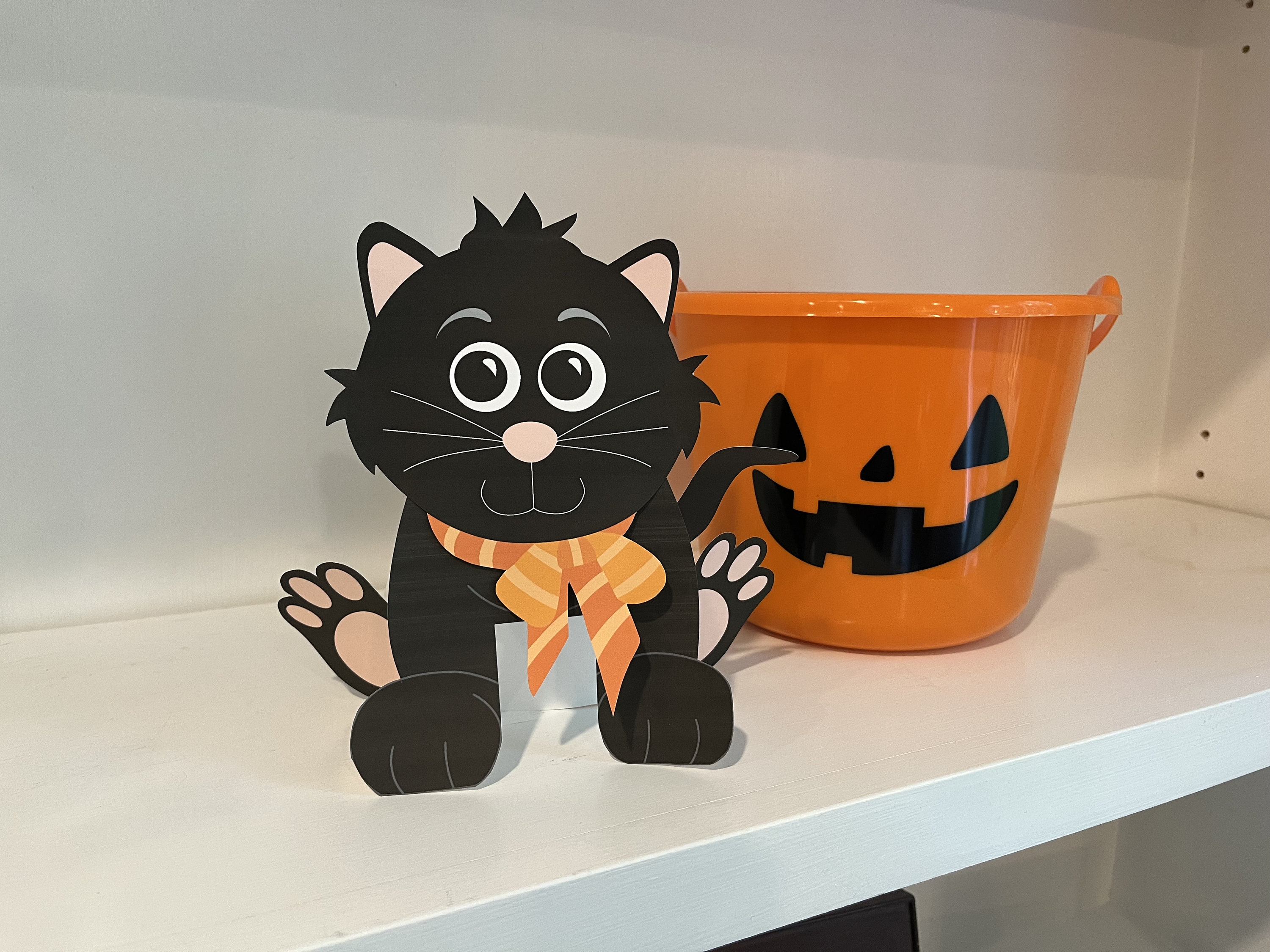 Black Cat Printable 3D Craft Activity for Kids, Digital Download Craft ...