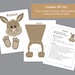 Bunny Rabbit Printable 3D Craft Activity for Kids, Woodland Animals 3D ...